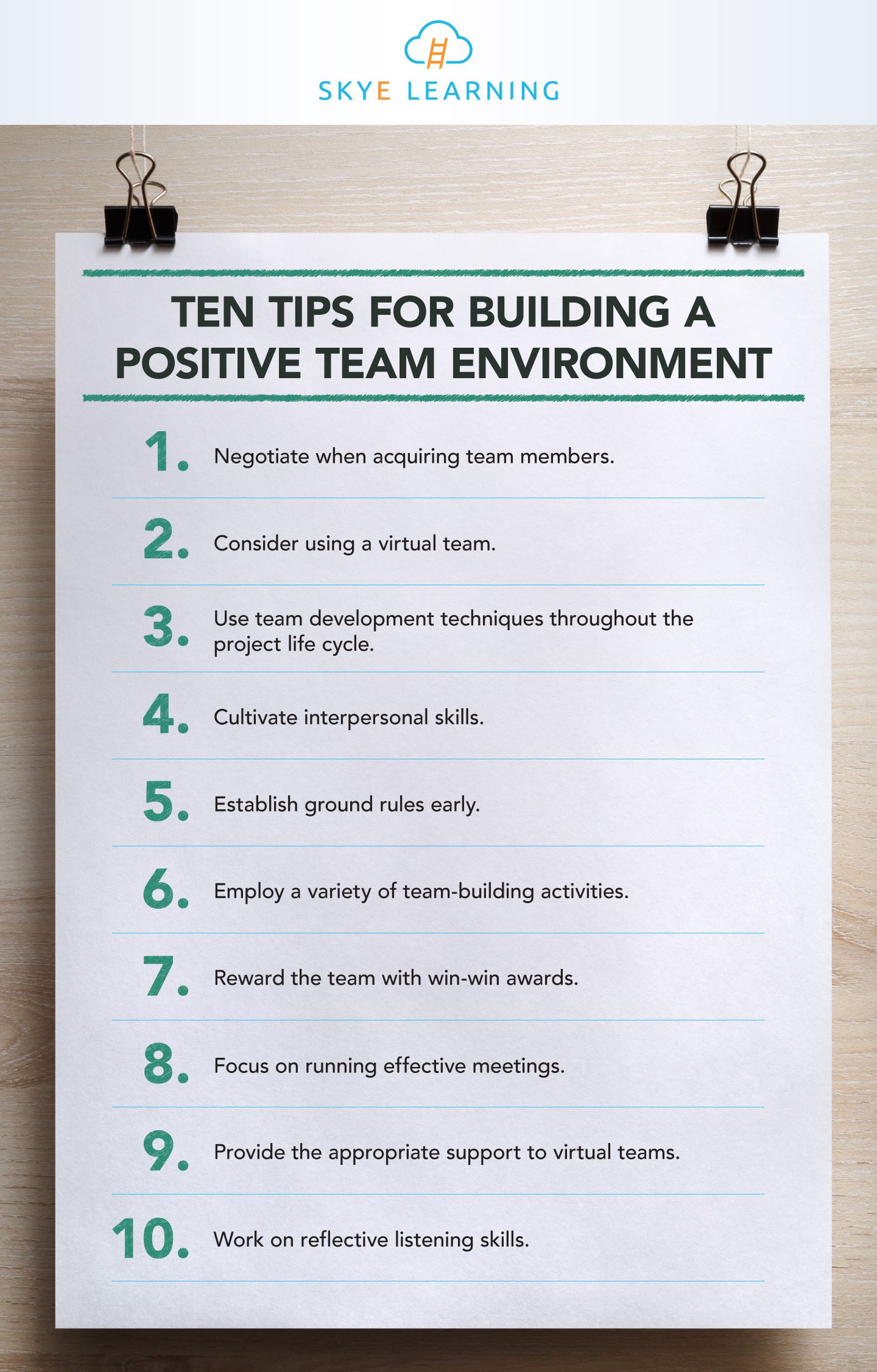 10 Tips for Building a Positive Team Environment